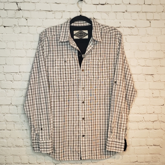Dravus | Shirts | Dravus Button Down Casual Shirt Med Blackwhite | Poshmark